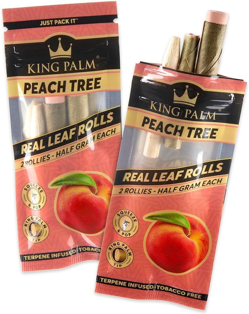KING PALM- 2 PEACH TREE ROLLIES .5G