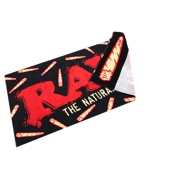 RAW XL BLACK BEACH TOWEL