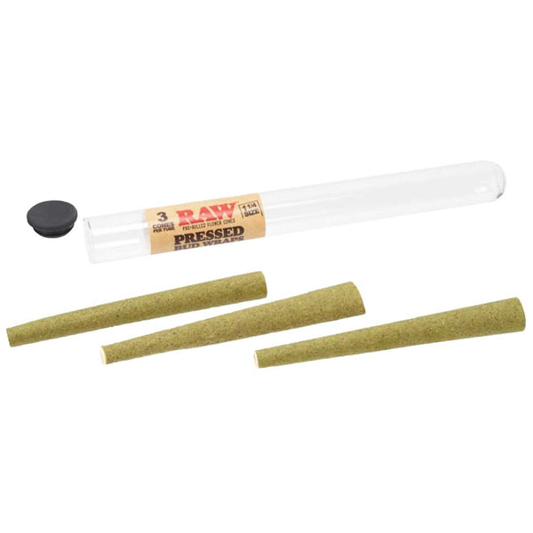 RAW- 3PK 1 1/4 SIZE PRESSED BUD WRAPS